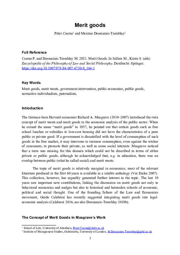 (DOC) Merit goods