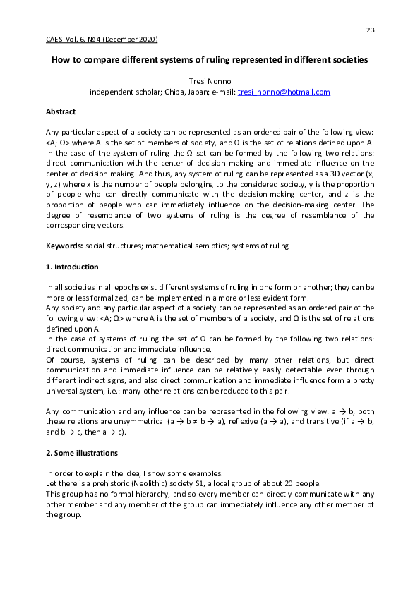 (PDF) How to compare different systems of ruling represented in ...