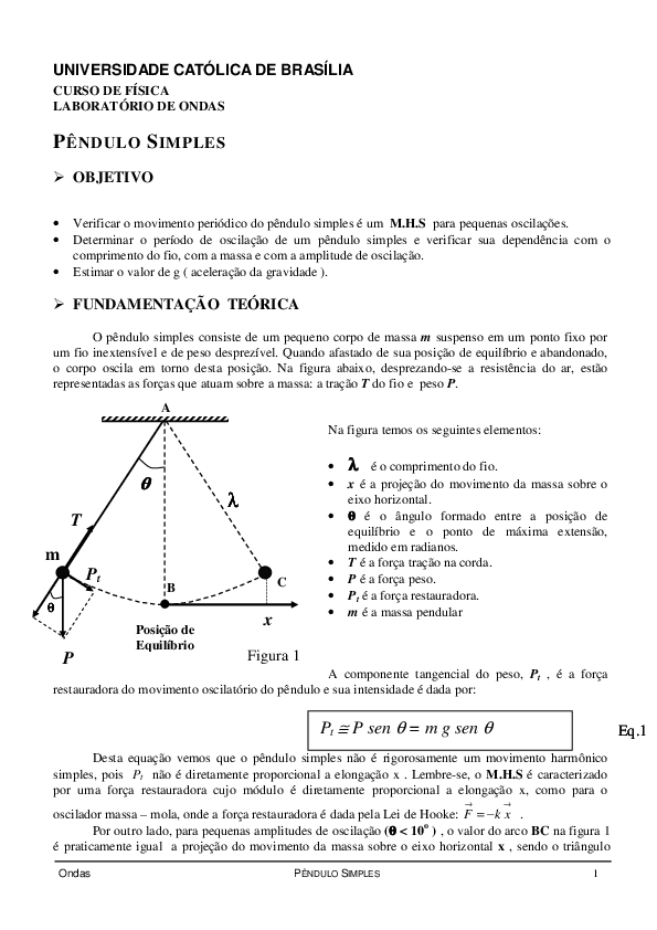 (PDF) pendulo simples