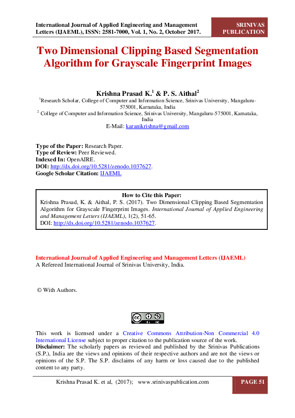 (PDF) Two Dimensional Clipping Based Segmentation Algorithm for ...