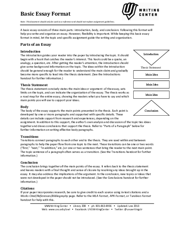 (PDF) Basic Essay Format