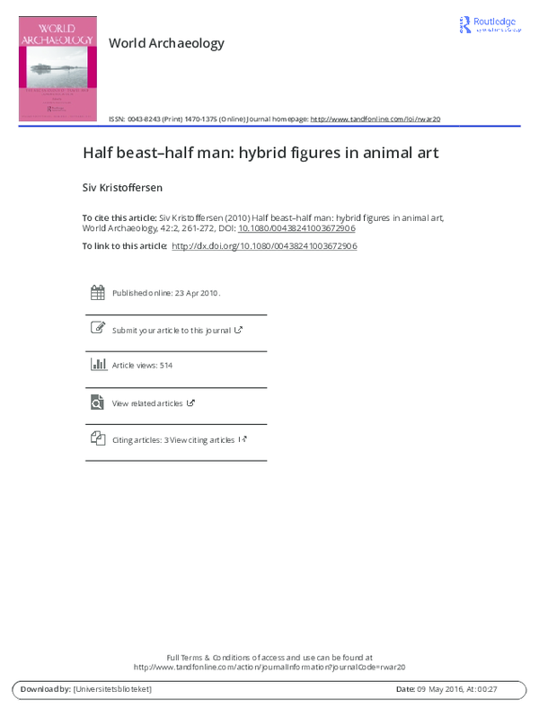 (PDF) Half beast-half man: hybrid figures in animal art