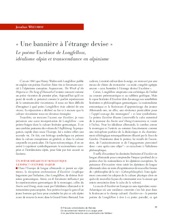 (PDF) “Une Bannière a l’étrange devise”: Le Poème Excelsior de ...