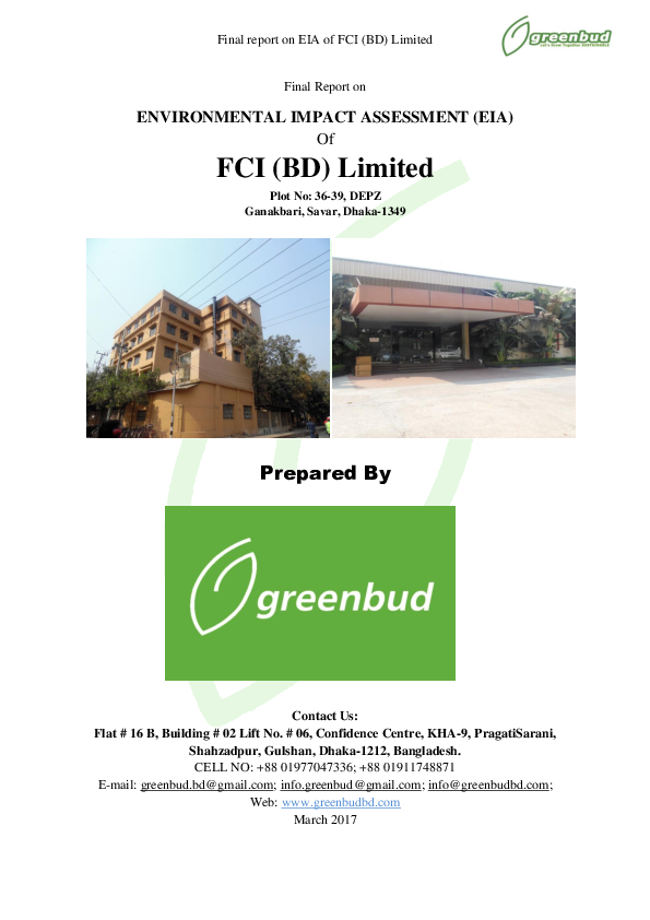 (PDF) FCI (BD) Ltd EIA