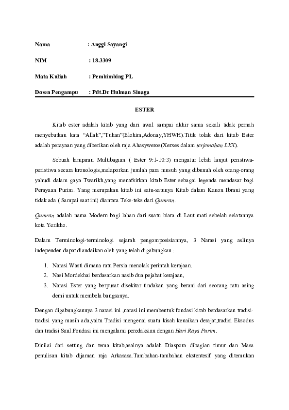 (DOC) Kitab Ester
