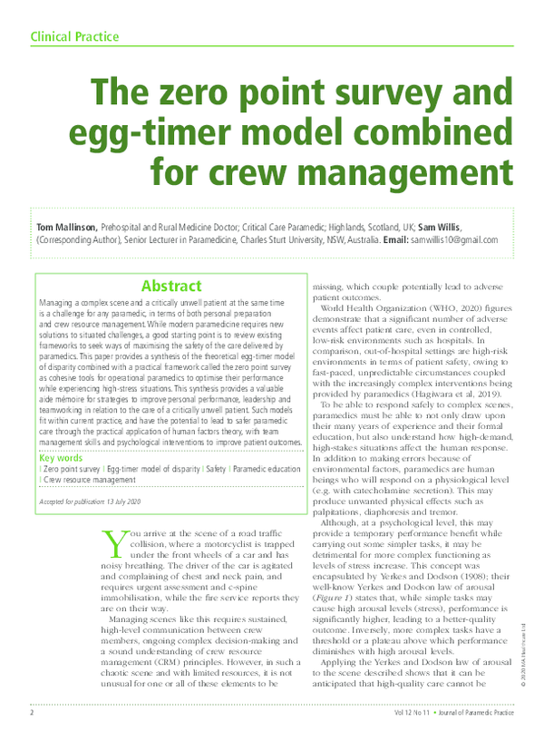 (PDF) Zero point survey and ETMD combined for crew working