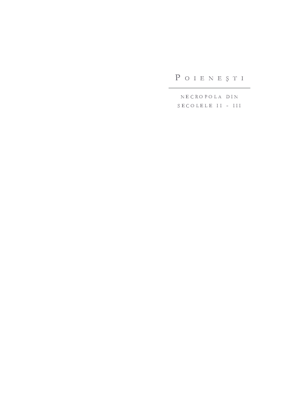(PDF) Daniel Spânu, Poieneşti. Necropola din secolele II-III. Cu ...