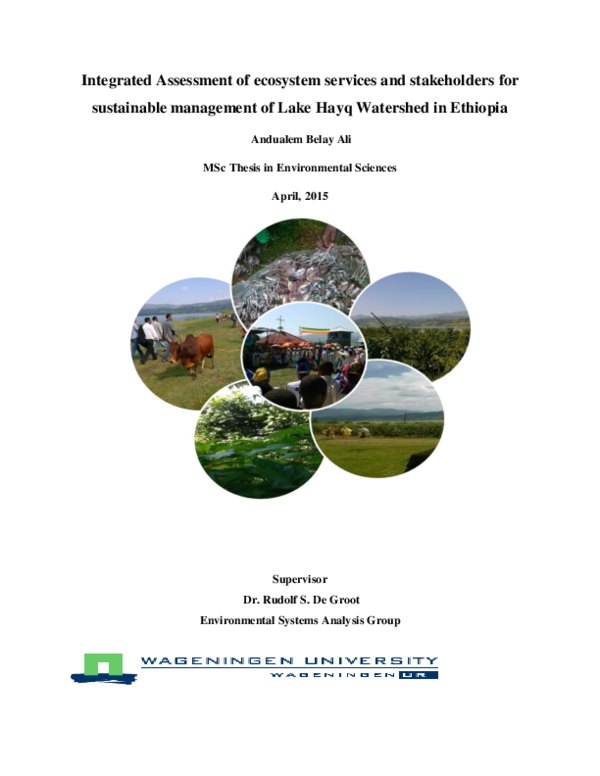 (PDF) Integrated Assessment of ecosystem services and stakeholders for ...