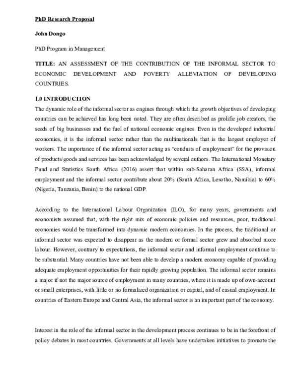 (DOC) PhD Research Proposal John Dongo PhD Program in Management TITLE: AN ASSESSMENT OF THE ...