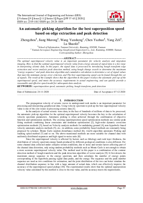 (PDF) An automatic picking algorithm for the best superposition speed based on edge extraction ...