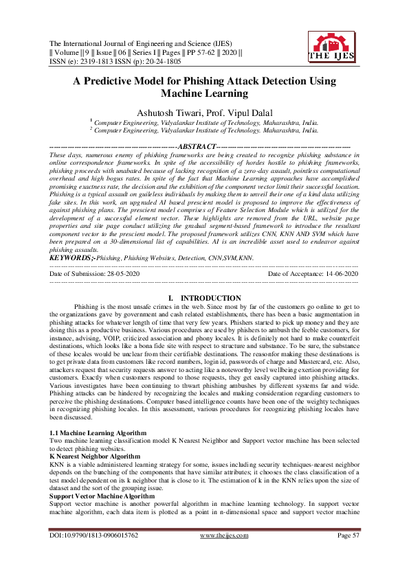 (PDF) A Predictive Model for Phishing Attack Detection Using Machine ...