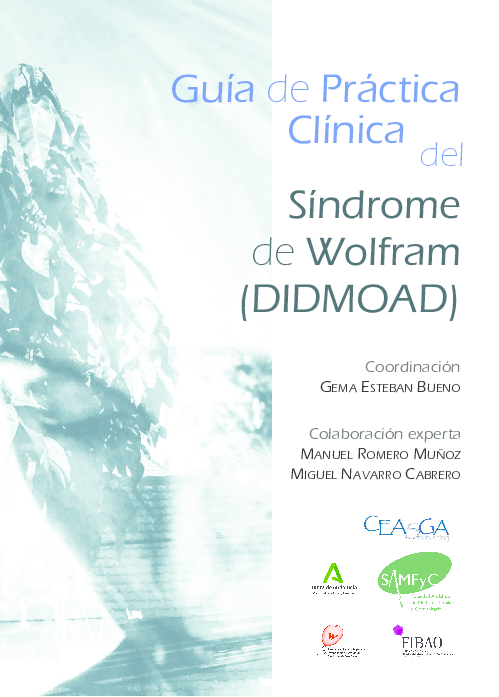 (PDF) Guía de Práctica Cínica del Síndrome de Wolfram (DIDMOAD)