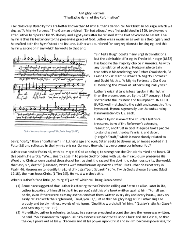 (PDF) A Mighty Fortress