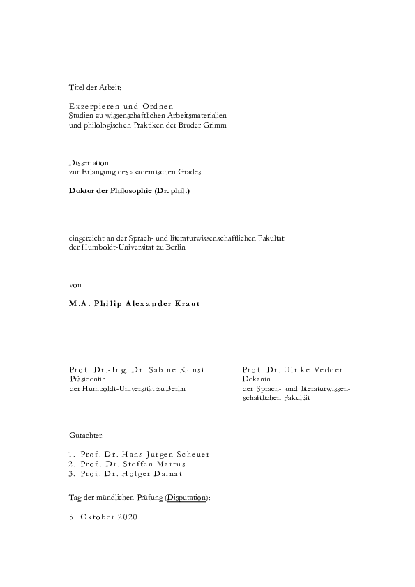 (PDF) (Preview:) Exzerpieren und Ordnen. Studien zu wissenschaftlichen ...