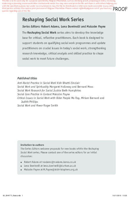 (PDF) Article on anti racist social work practice.