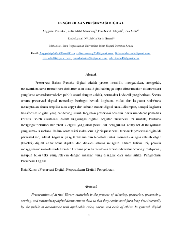 (PDF) PENGELOLAAN PRESERVASI DIGITAL