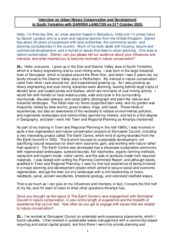 (PDF) Interview on Urban Nature Conservation and Development in South ...