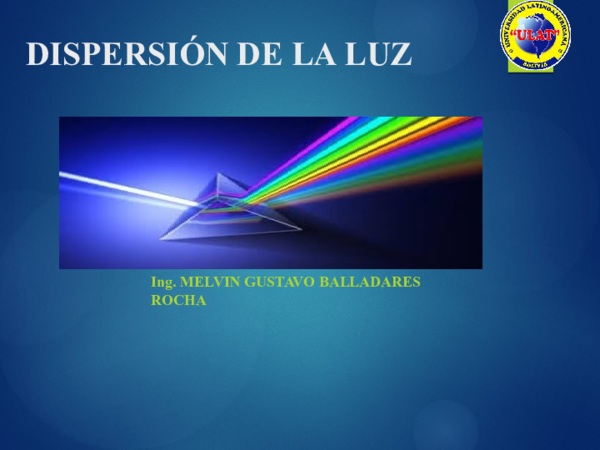 (PPT) Dispersion de la luz(1)