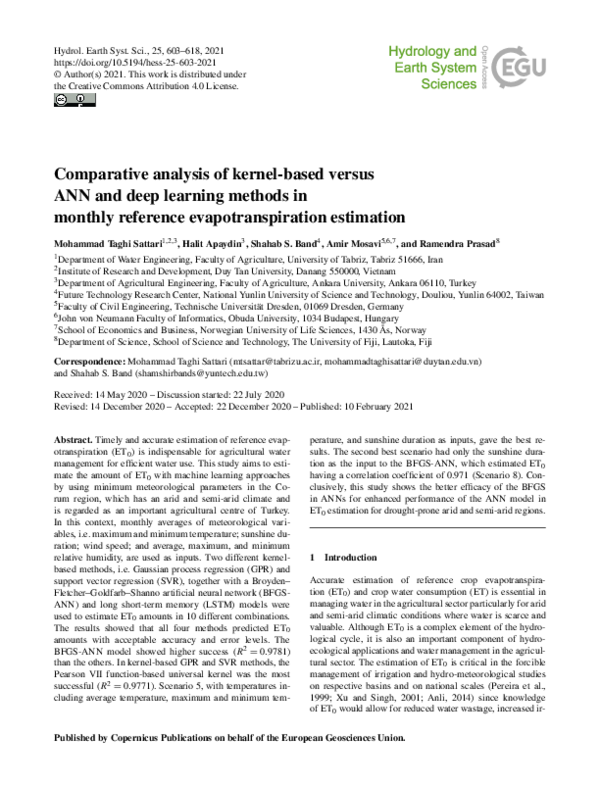 Pdf Comparative Analysis Of Kernel Based Versus Ann And Deep Learning Methods In Monthly