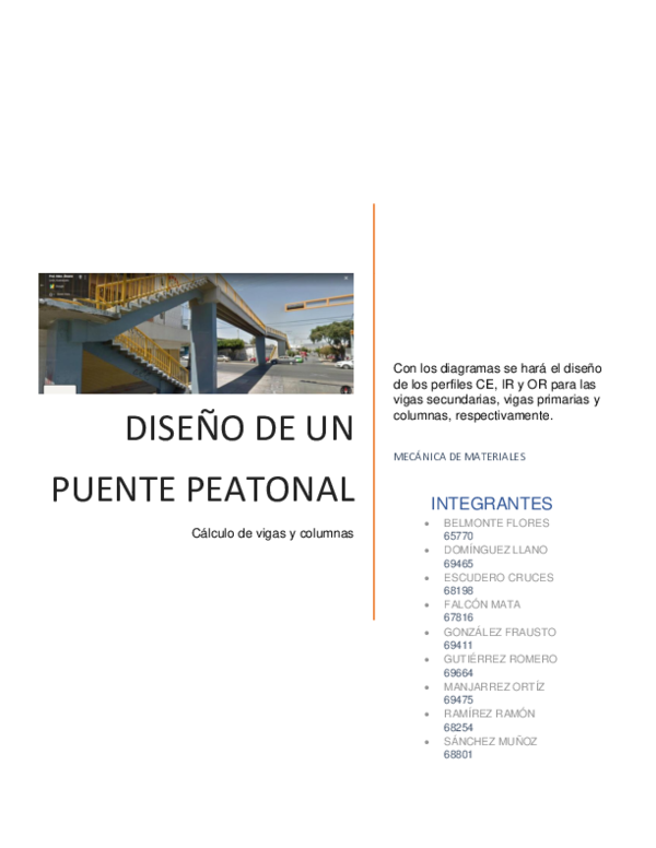 (PDF) DISEÑO DE UN PUENTE PEATONAL