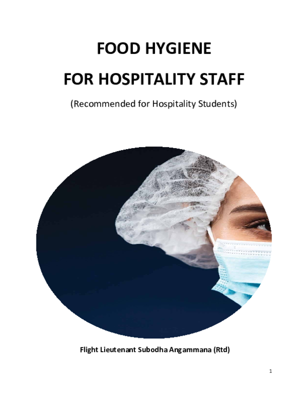(DOC) Food Hygiene for Hospitality Staff