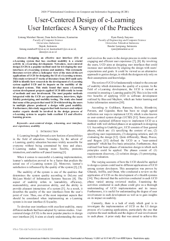(PDF) User-Centered Design of e-Learning User Interfaces: A Survey of the Practices