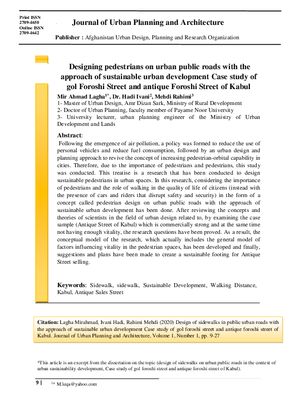 (PDF) Designing pedestrians on urban public roads with the approach of ...