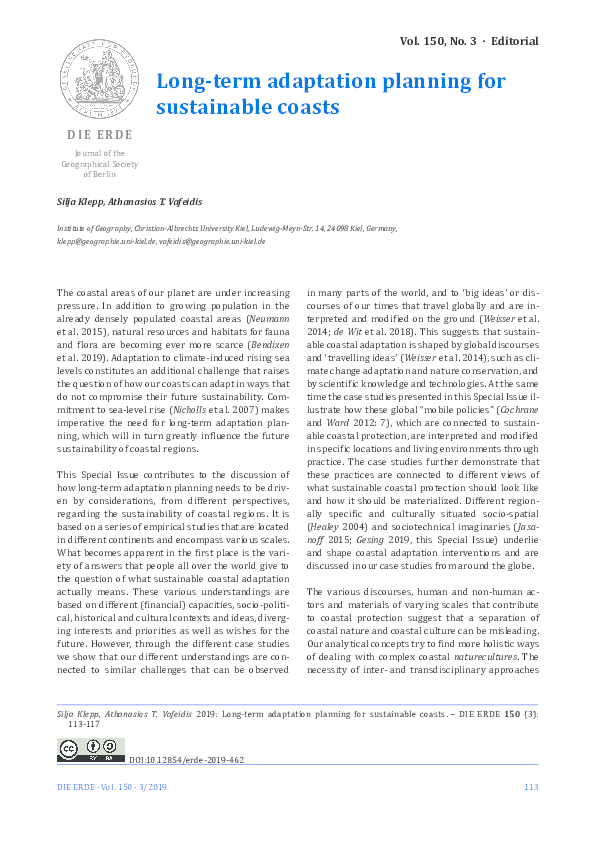 (PDF) Long-term adaptation planning for sustainable coasts