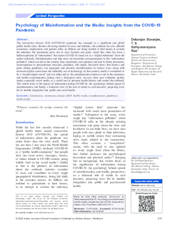 (PDF) IJSP Invited Perspective 2020