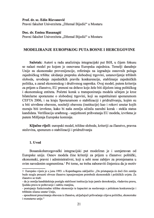 (PDF) Edin, Rizvanović; Emina Hasanagić, Modeliranje europskog puta ...
