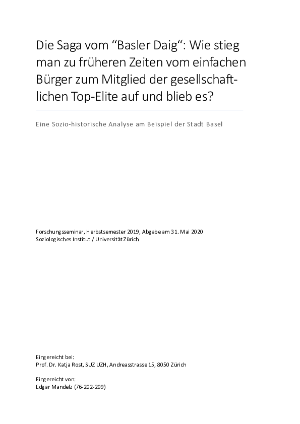 (PDF) Forschungs Arbeit Basler Daig