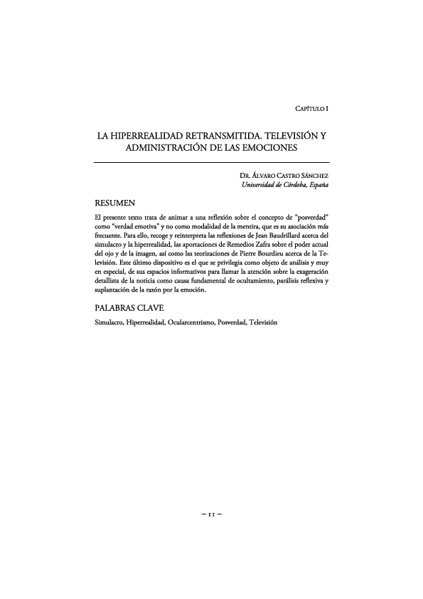 (PDF) LA HIPERREALIDAD RETRANSMITIDA. TELEVISIÓN Y ADMINISTRACIÓN DE ...