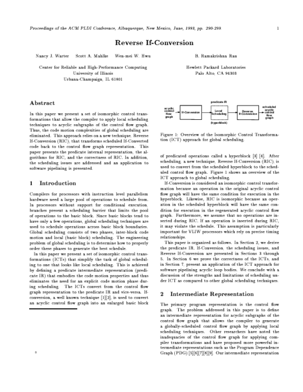 (PDF) Reverse If-Conversion