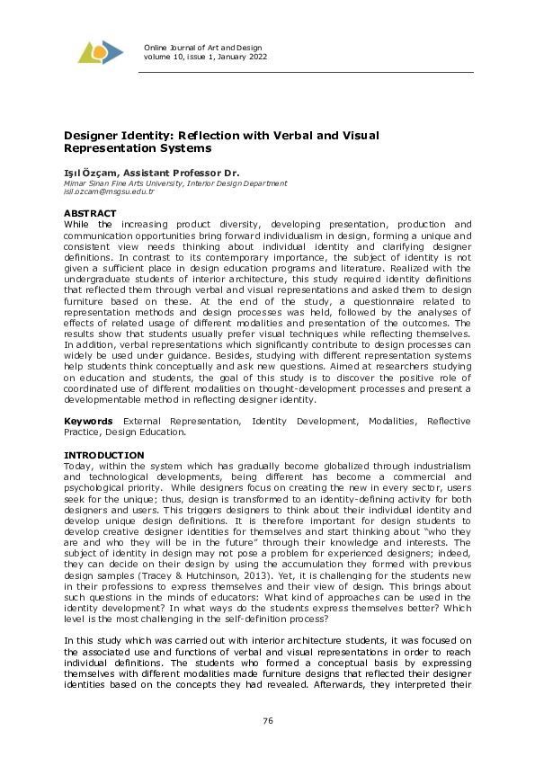 (PDF) Designer Identity: Reflection with Verbal and Visual ...
