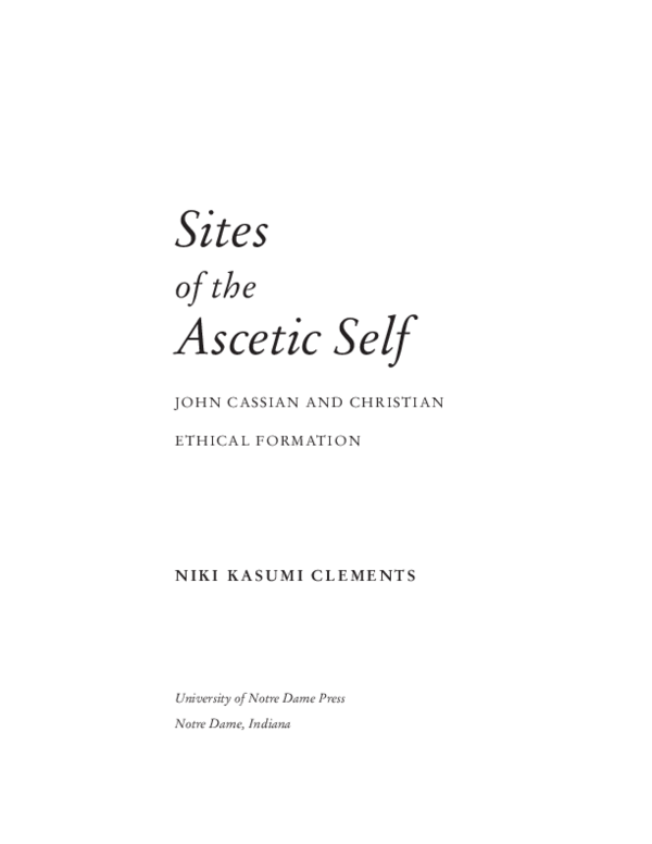 (PDF) Sites of the Ascetic Self: John Cassian and Christian Ethical ...
