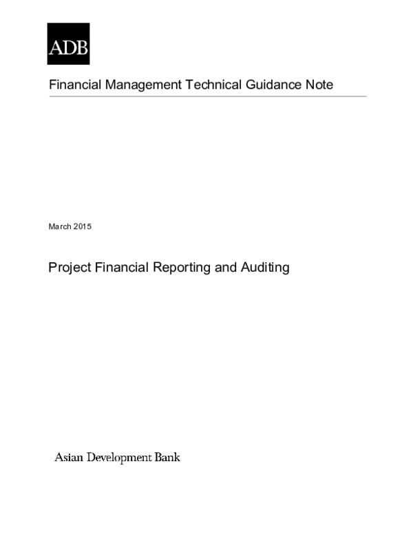 (PDF) Financial Management Technical Guidance Note Project Financial ...