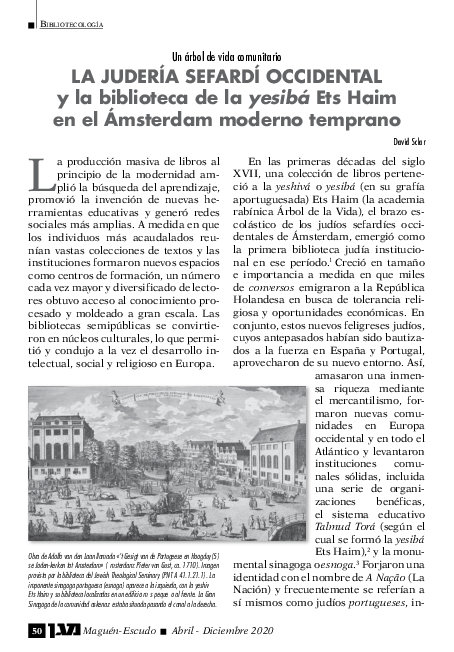 (PDF) David Sclar, "La Judería Sefardí Occidental y la biblioteca de la ...