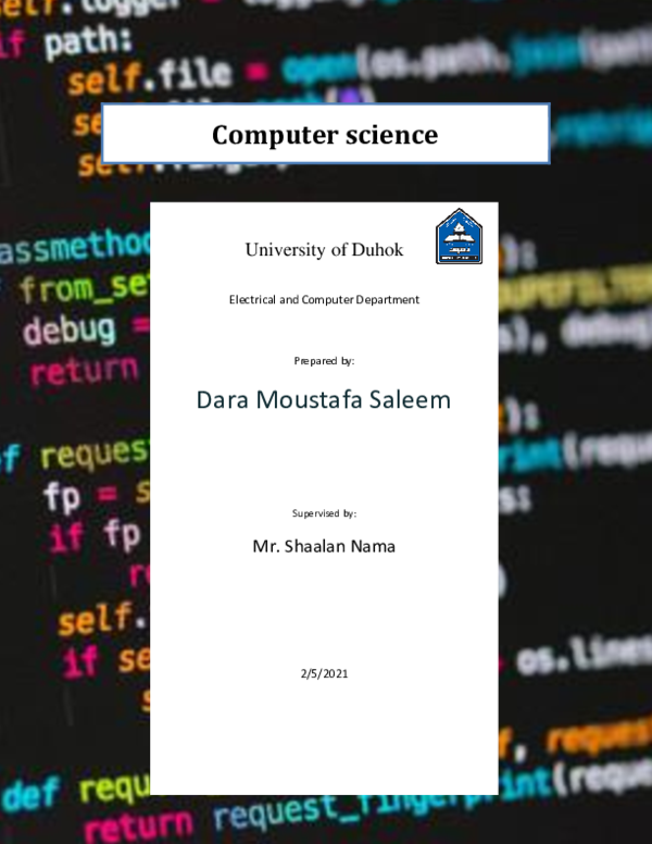 (PDF) Computer science Research