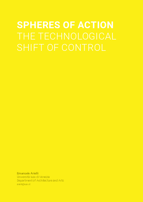 (PDF) Spheres of action. The technological shift of control