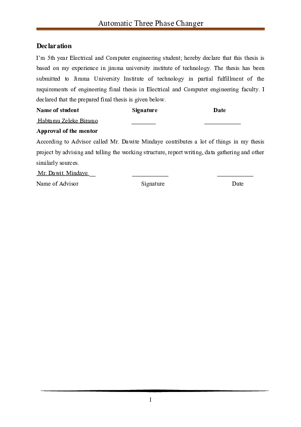 (DOC) Automatic Three phase changer
