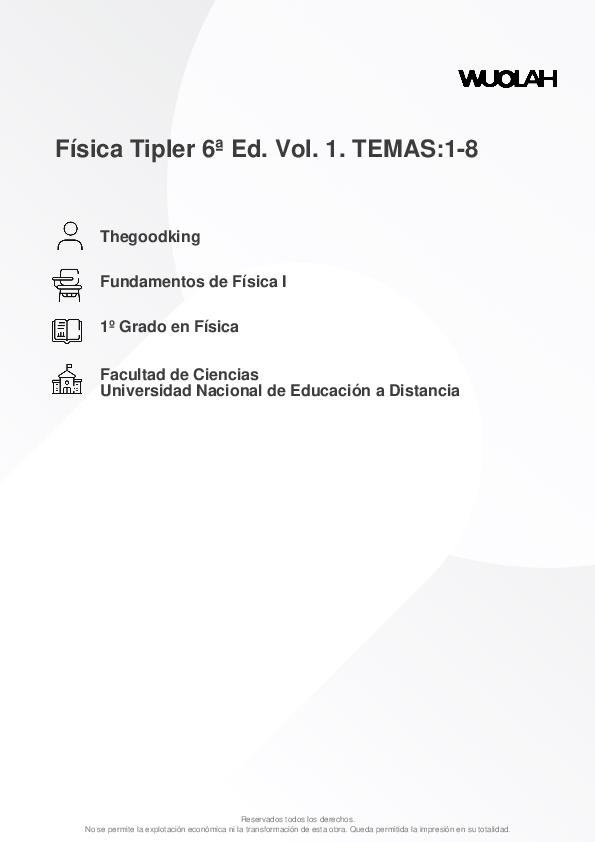 (PDF) Física Tipler 6ª Ed. Vol. 1. TEMAS 1-8
