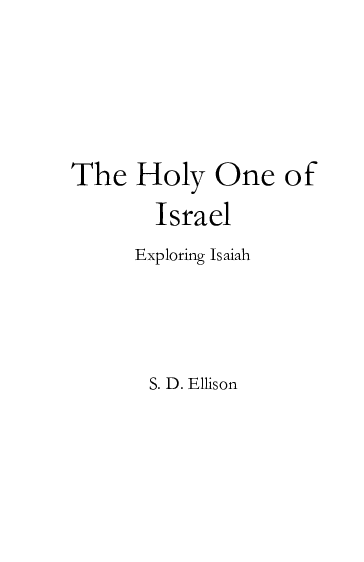 (PDF) The Holy One of Israel: Exploring Isaiah