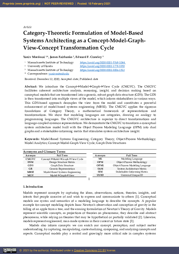 (PDF) Category-Theoretic Formulation of Model-Based Systems ...