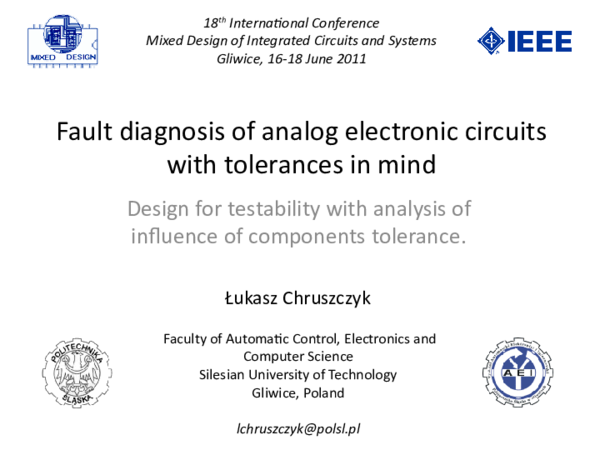 (PPT) Fault diagnosis (slides)