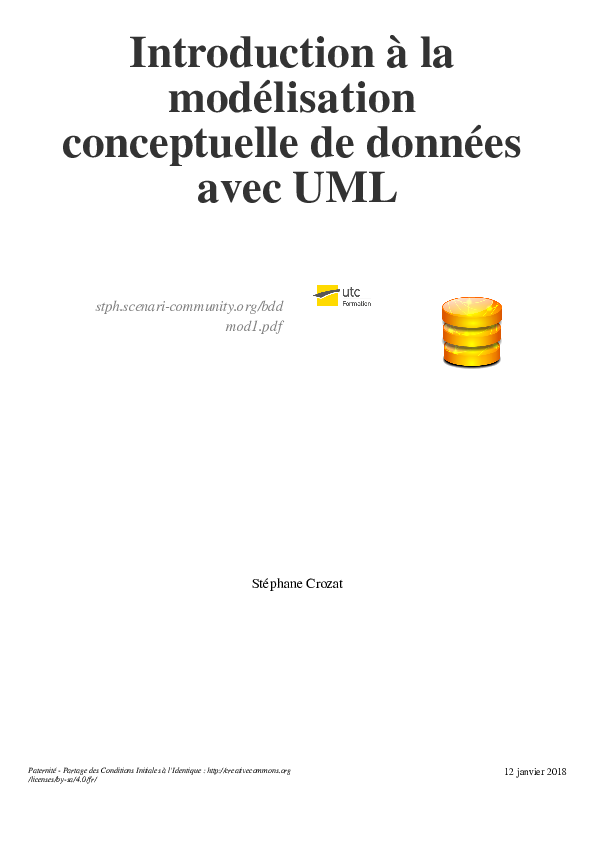 (PDF) Introduction à la modélisation conceptuelle de données avec UML