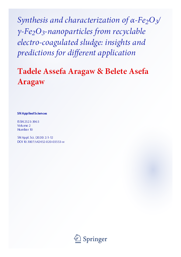 (PDF) Synthesis and characterization of α-Fe 2 O 3 / γ-Fe 2 O 3 -nanoparticles from recyclable ...