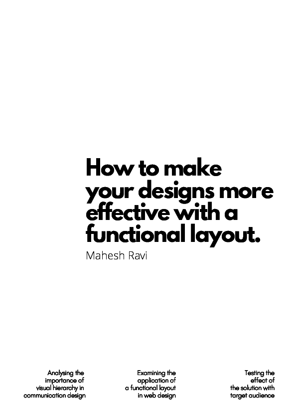 (PDF) How to make your designs more effective with a functional layout