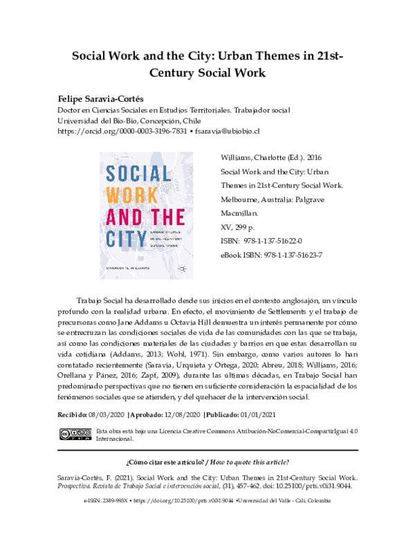 (PDF) Social Work and the City: Urban Themes in 21st-Century Social Work