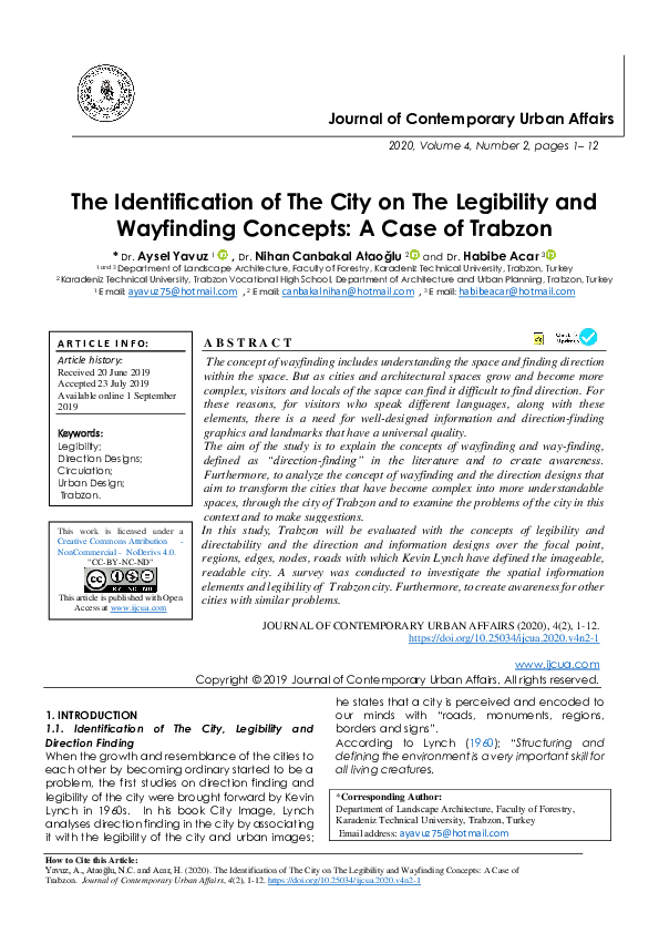 (PDF) The Identification of The City on The Legibility and Wayfinding ...