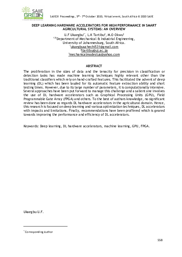 Pdf Deep Learning Hardware Accelerators For High Performance In Smart